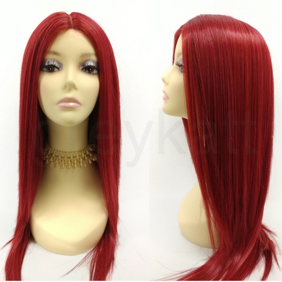 Accessories | Ruby Red Long Straight Heat Resistant Wig | Poshmark